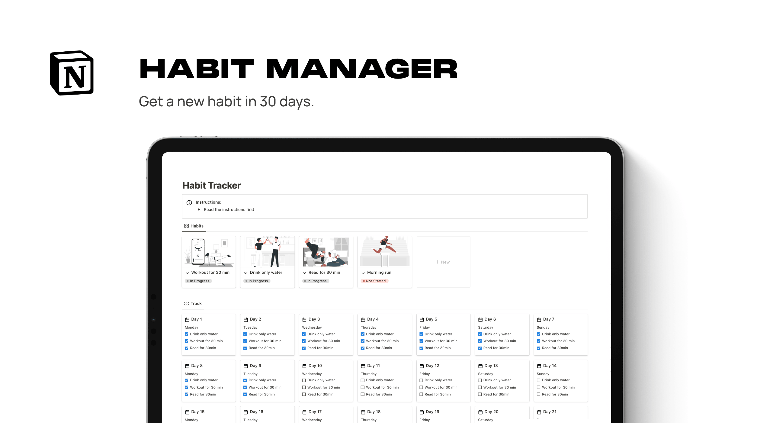 Notion Habit Tracker - Notionland Template Gallery
